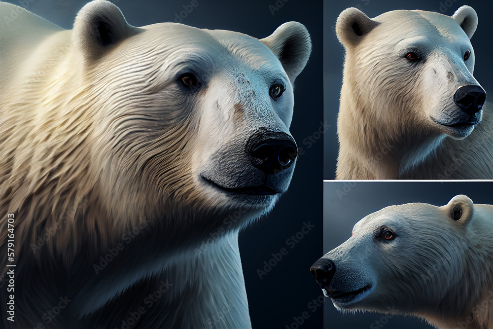 polar bear realistic created with generative AI Stock Illustration ...