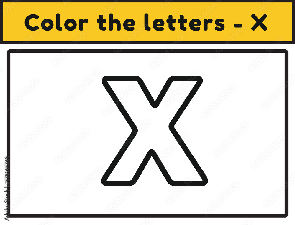 Alphabet letter X. Tracing Worksheet. ABC Activities and Exercises for ...