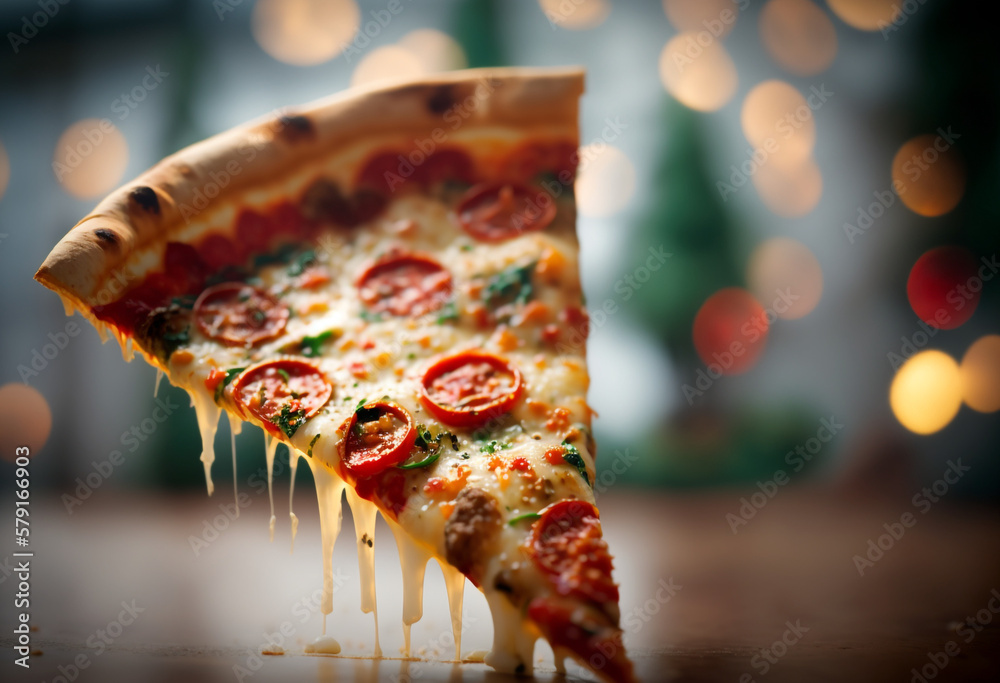Ai-Generated Supreme Pizza Slice: Real Image of Hot, Juicy, Crispy, and ...