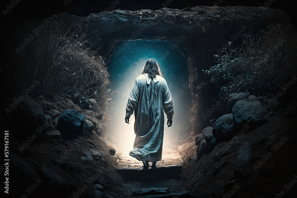 Christ Rose From The Grave, Jesus coming out of the tomb, Romans 6.9 We ...