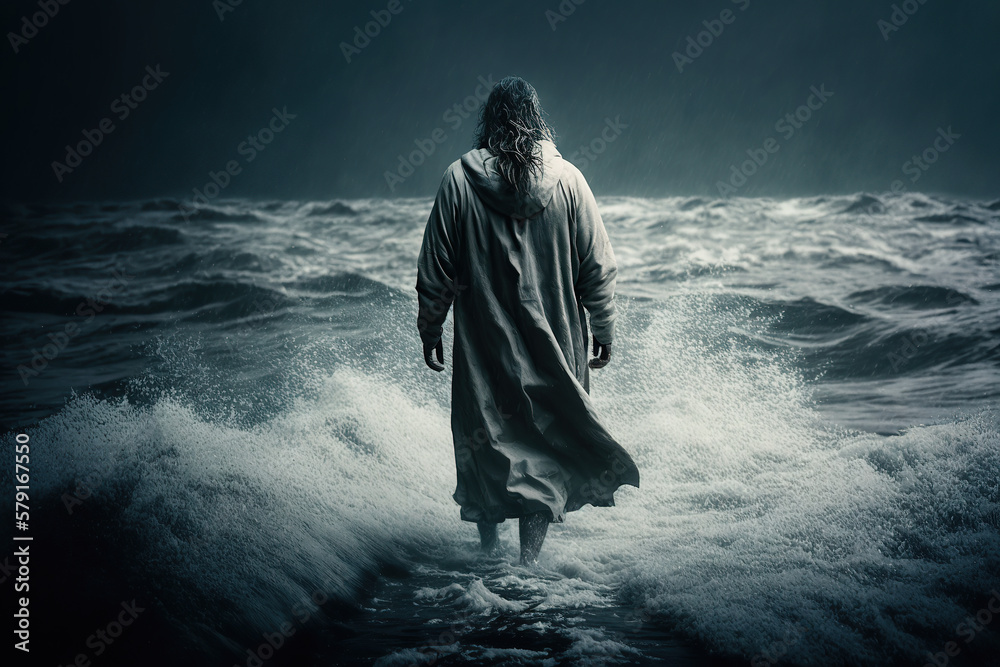 Jesus walking over the water. Romans 6.9 We know that Christ, being ...
