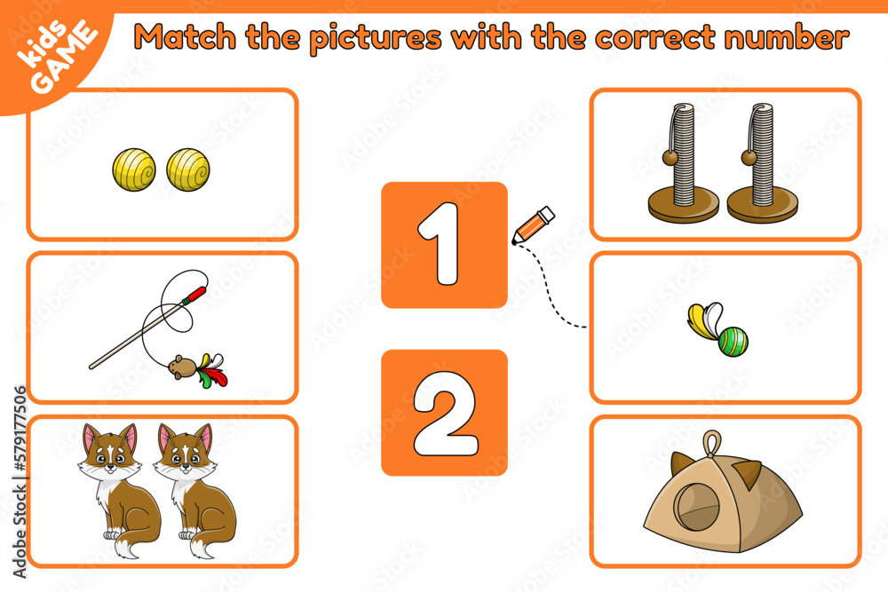 Math education for kids. Counting game for preschool and school ...