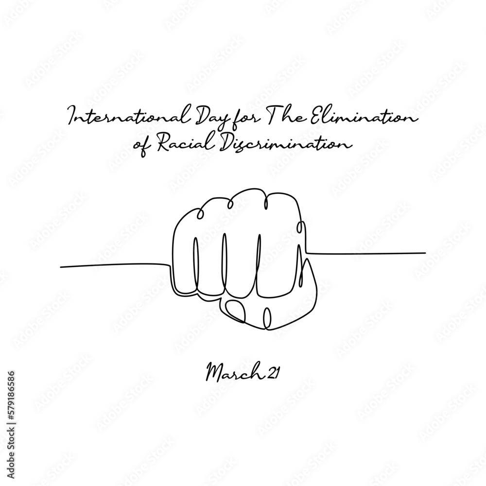 Vetor de single line art of international day for the elimination of ...