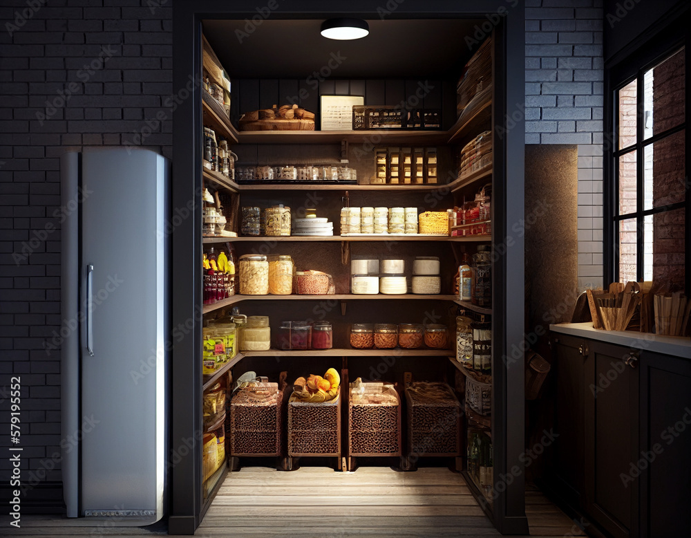A Contemporary and Modern Food Pantry | Generative AI Stock ...