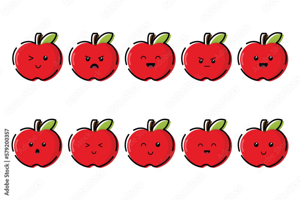 Cute Kawaii Icon Illustration Character Cartoon Vector Face Design ...