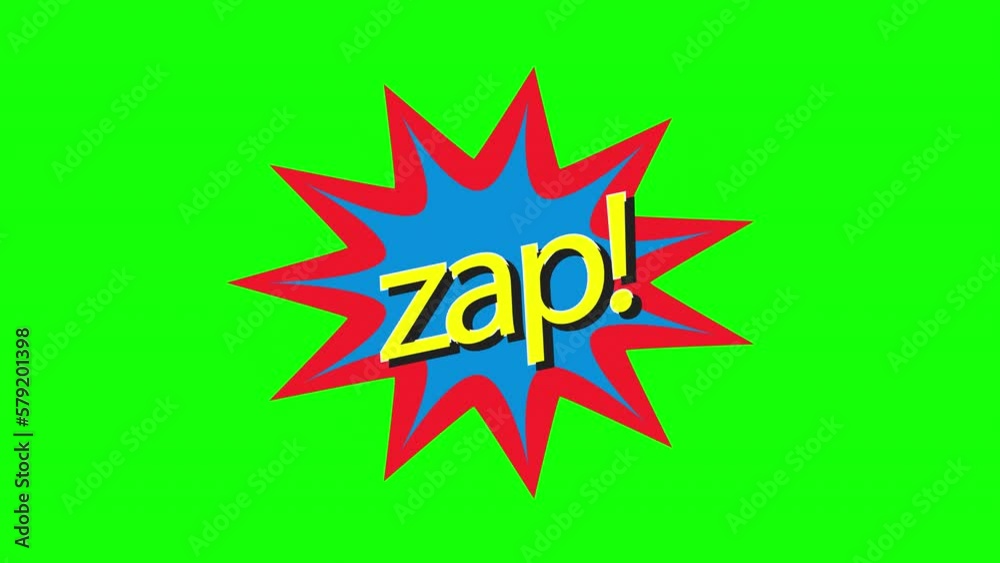 cartoon zap Comic Bubble speech loop Animation video transparent ...