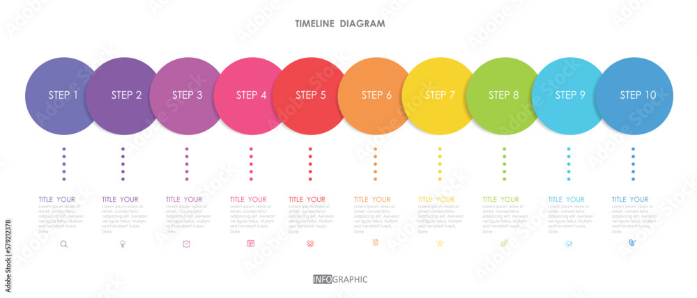 timeline roadmap project diagram Infographic template for business. 10 ...