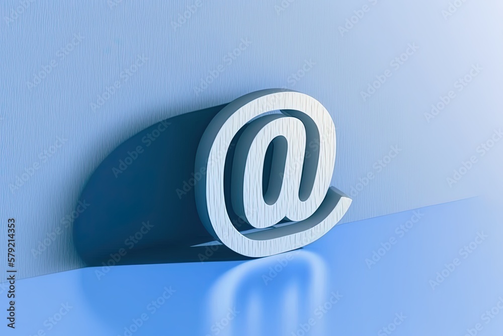 Email address icon @ logo communication mail or business website ...