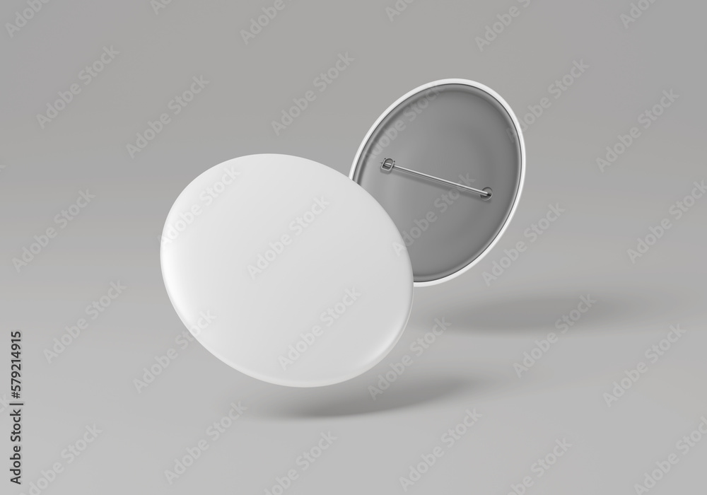 Pin badge logo mockup set front and back with copy space for your logo ...