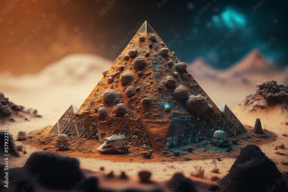 Explore the Hyper-detailed Mars Colony with Pyramid-Shaped Structure in ...