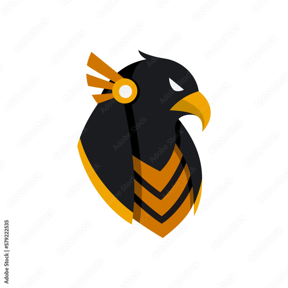 Horus Head Logo Design Concept Vector Illustration. Stock Vector ...