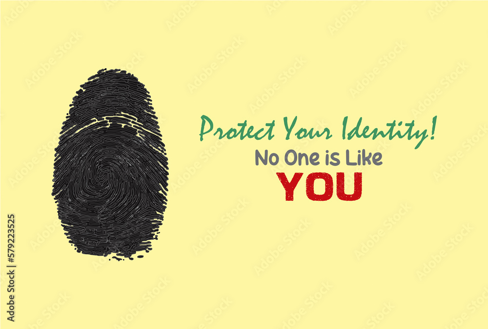 Protect your identity. No one is like you. Cyber security concept ...