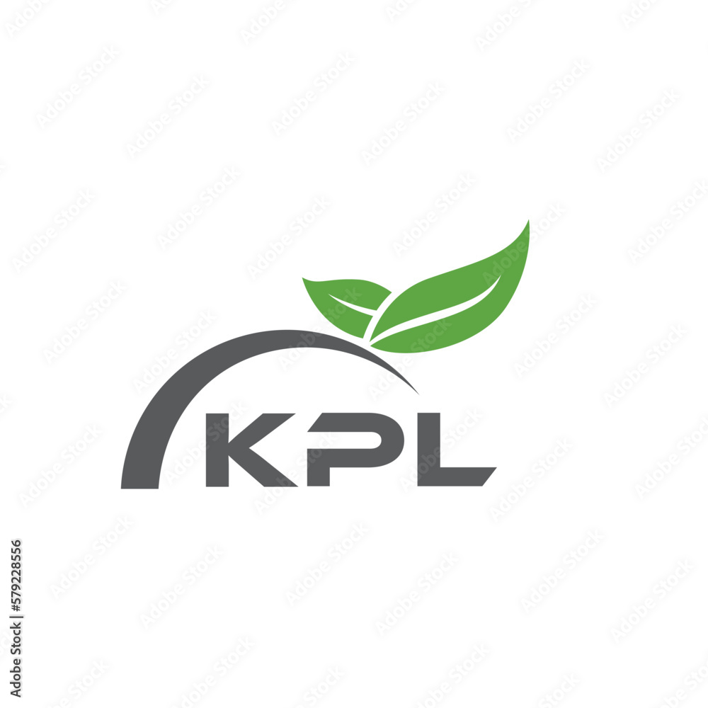 KPL letter nature logo design on white background. KPL creative ...