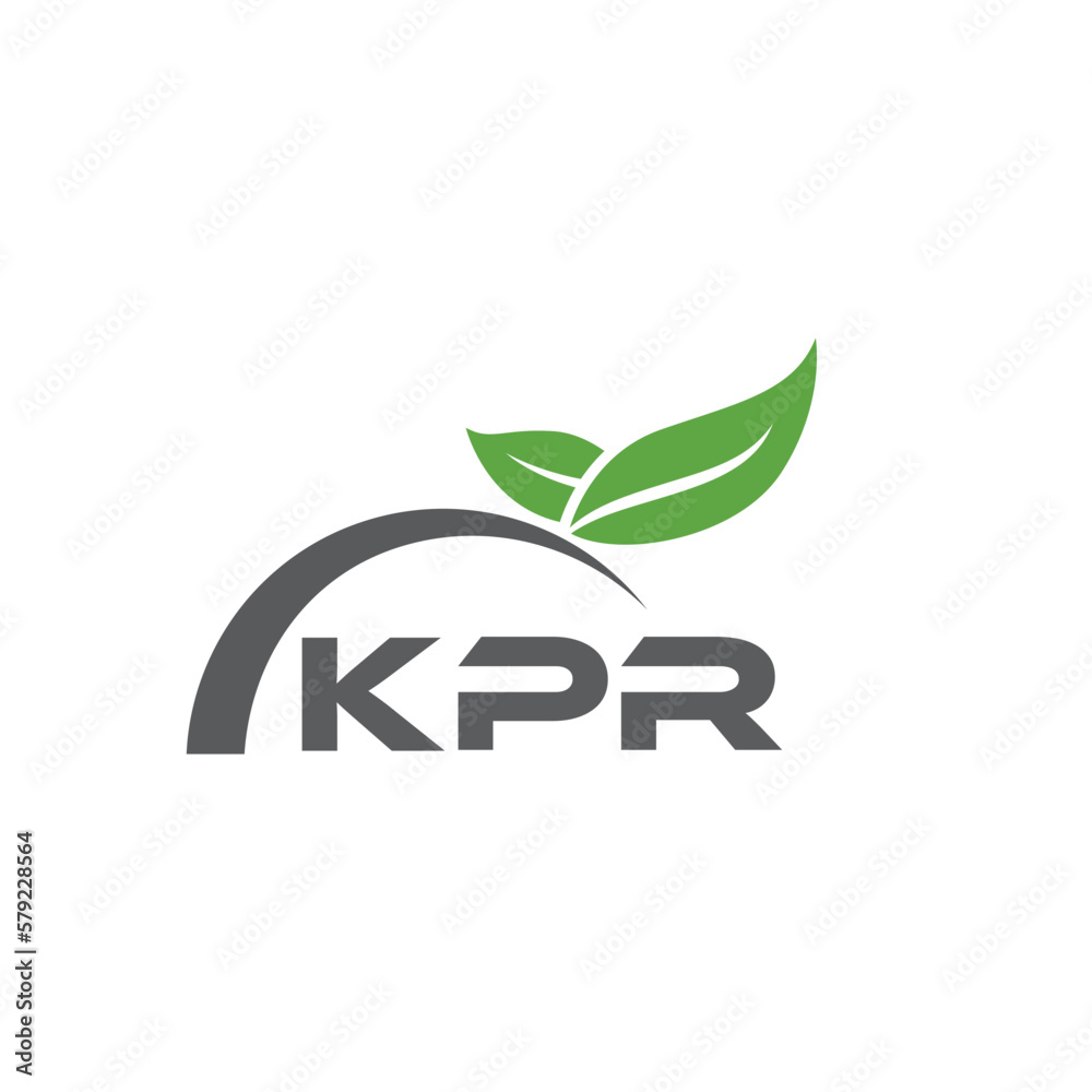 KPR letter nature logo design on white background. KPR creative ...