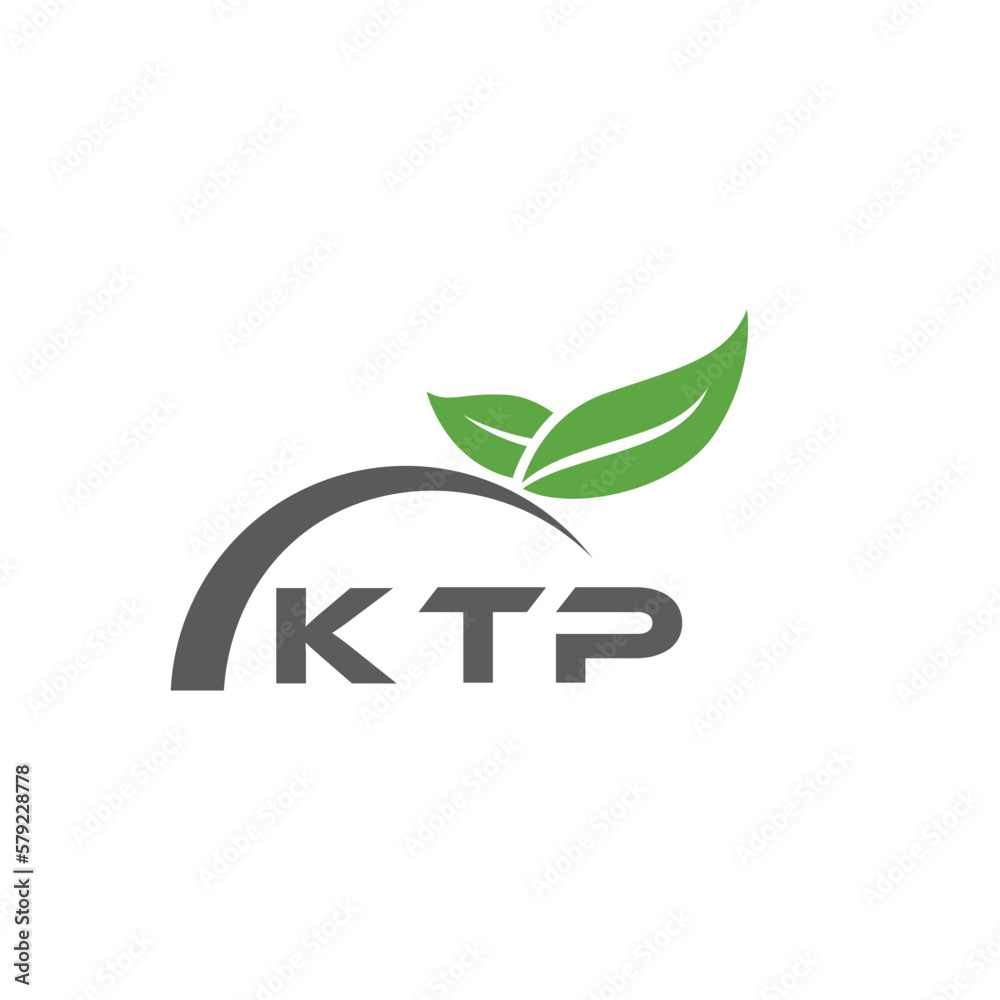 KTP letter nature logo design on white background. KTP creative ...
