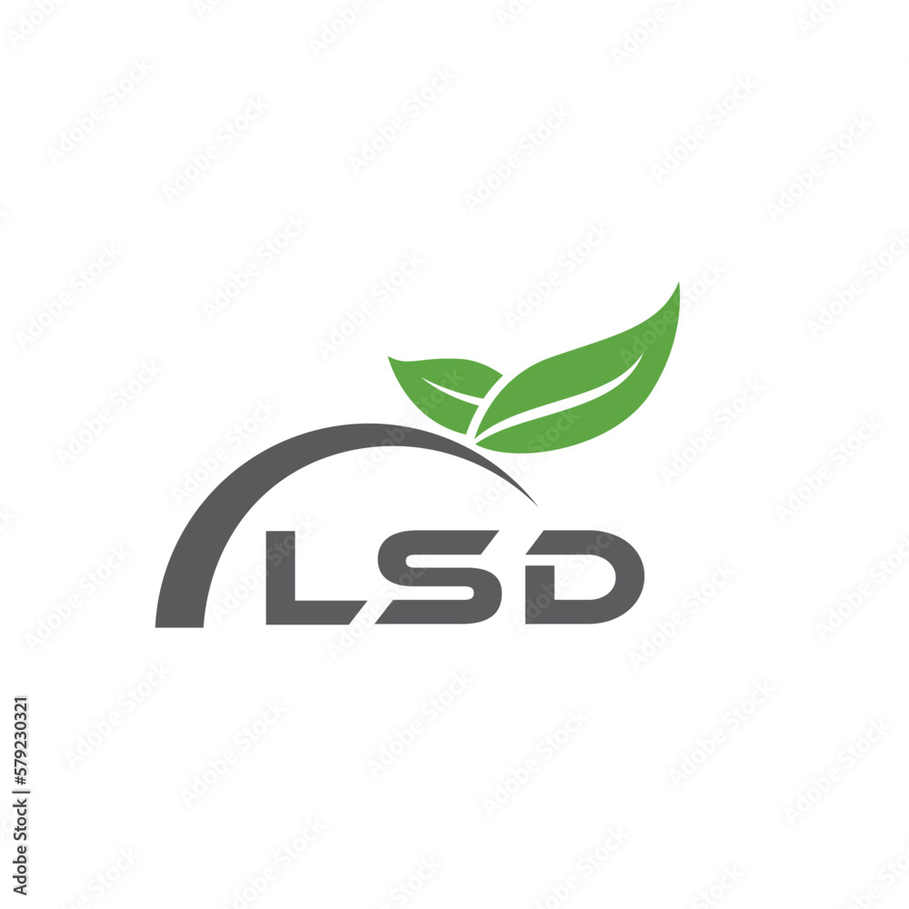 LSD letter nature logo design on white background. LSD creative ...