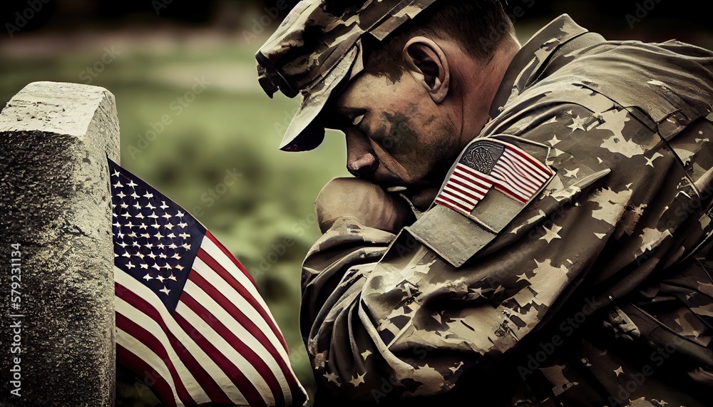Memorial Day remembering the fallen soldiers around the world Stock Illustration | Adobe Stock