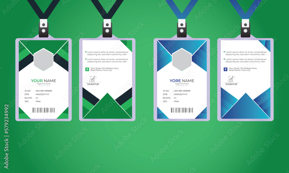 Modern ID Card, creative Design, Template Id Card for Company ...