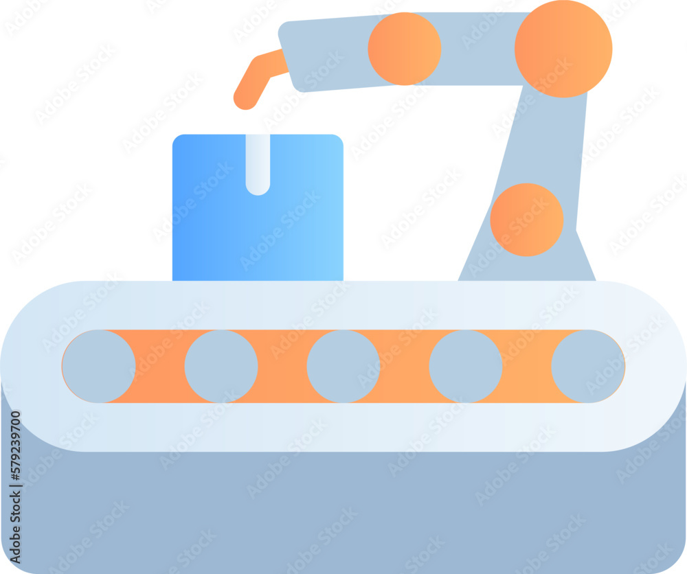 Robot Manufacture Icon Vector: An icon vector that represents robot ...