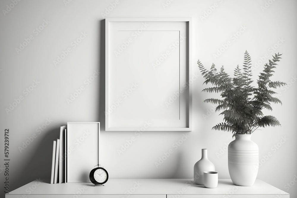 Stunning mockup frames clean and minimalist room scenes. whites and ...