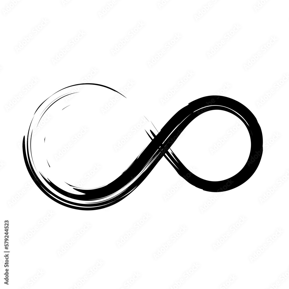 infinity artistic brush stroke vector illustration Stock Vector | Adobe ...