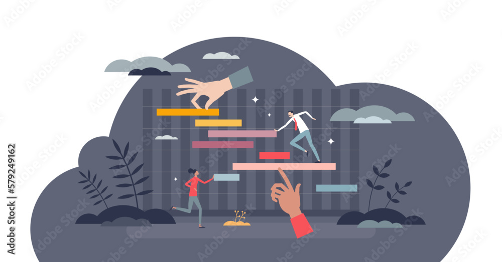 Gantt chart as effective work time management system tiny person ...