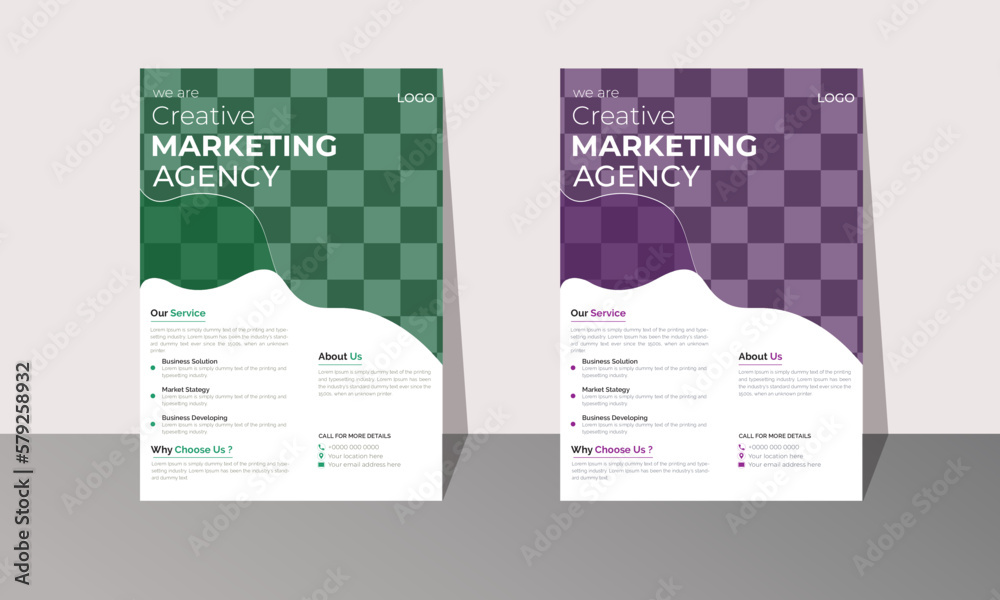 Trendy flyer design minimal flyer design flyer for marketing agency ...