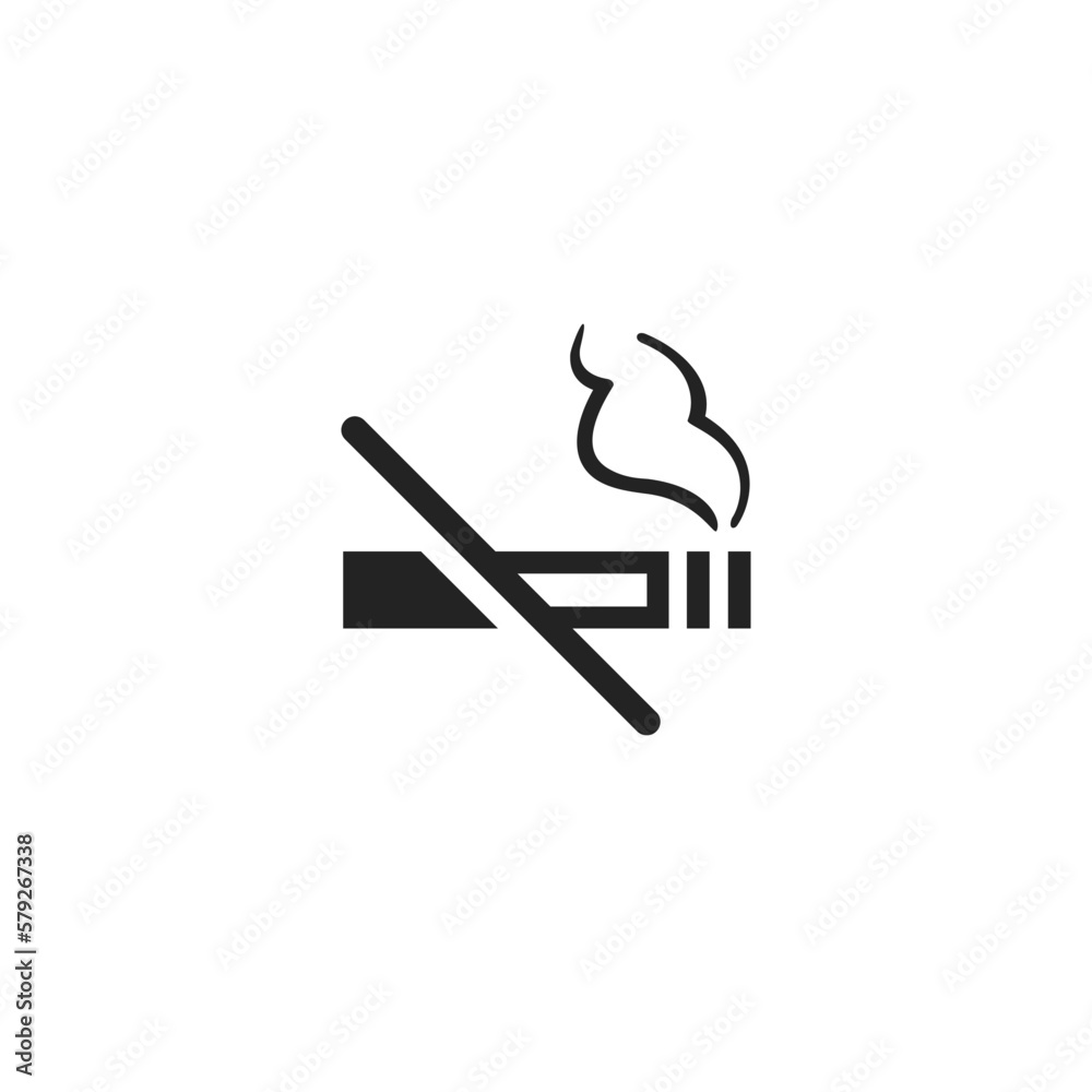 No Smoking - Pictogram (icon) Stock Vector | Adobe Stock