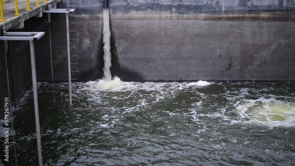 waste water treatment process to make water clean from chemical or ...