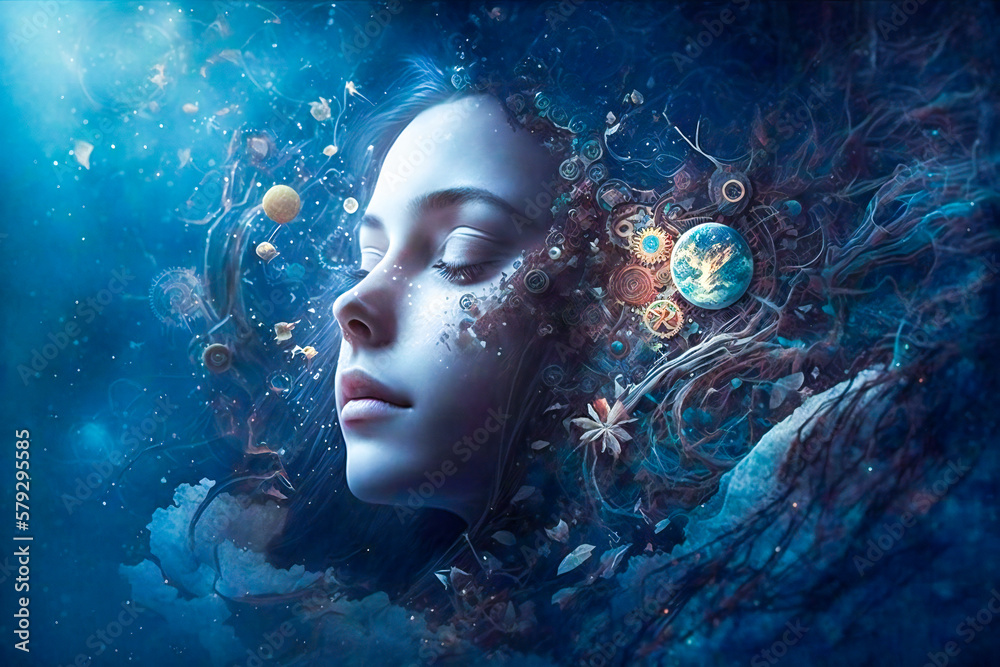 Surreal, bizarre dream concept composition. Created with Generative AI ...