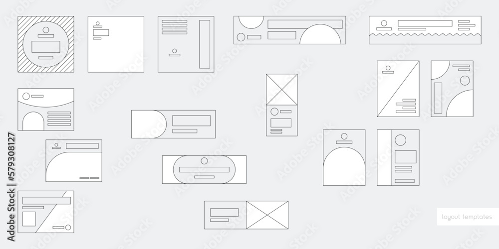 Grid layout templates for banner design, flyers, poster, label designs ...