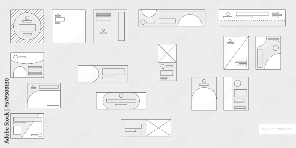 Grid layout templates for banner design, flyers, poster, label designs ...