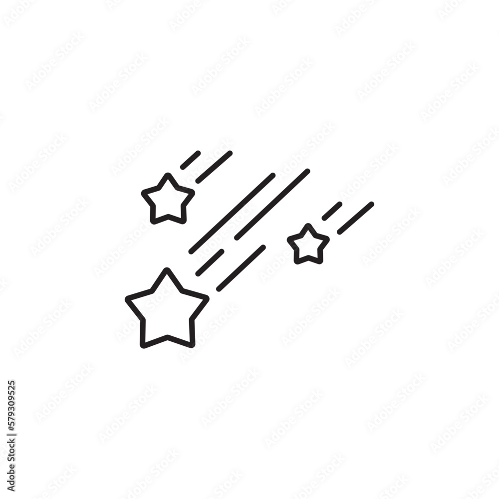 comet icon shooting star icon, falling star for app web logo banner ...