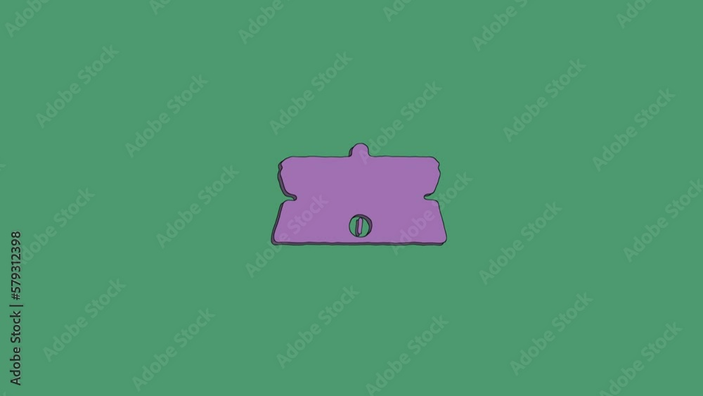 Dynamic cartoon animation of pressure cooker on a green background. The ...