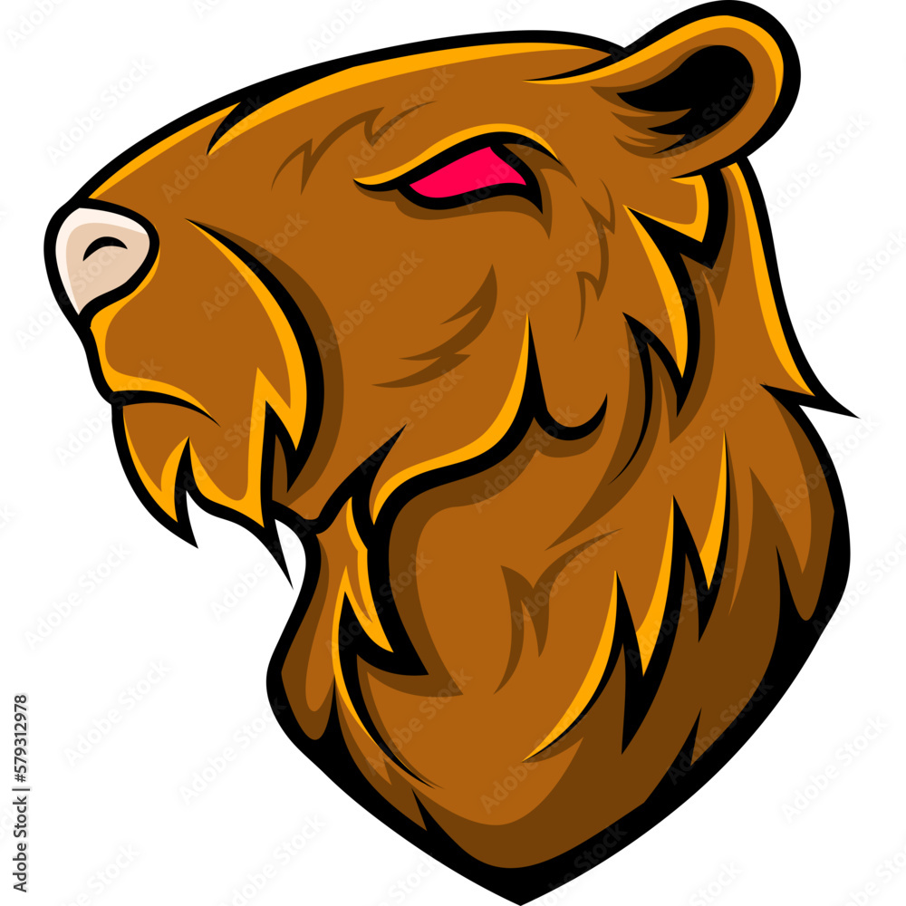 capybara animal character mascot sport team badge Stock Vector | Adobe ...
