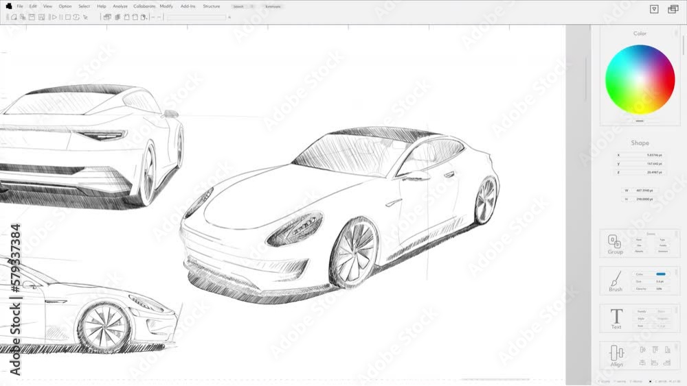 Light Interface Mockup of Professional Illustration Computer Software ...