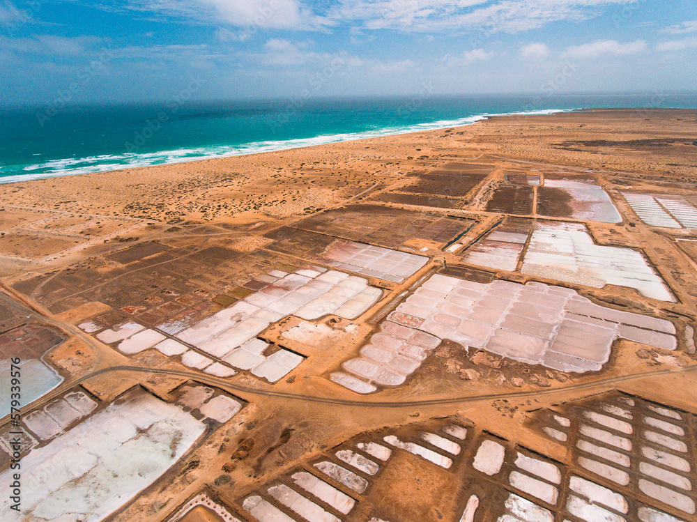 Aerial photos of Salines in Santa Maria, Sal Island in Cabo Verde ...