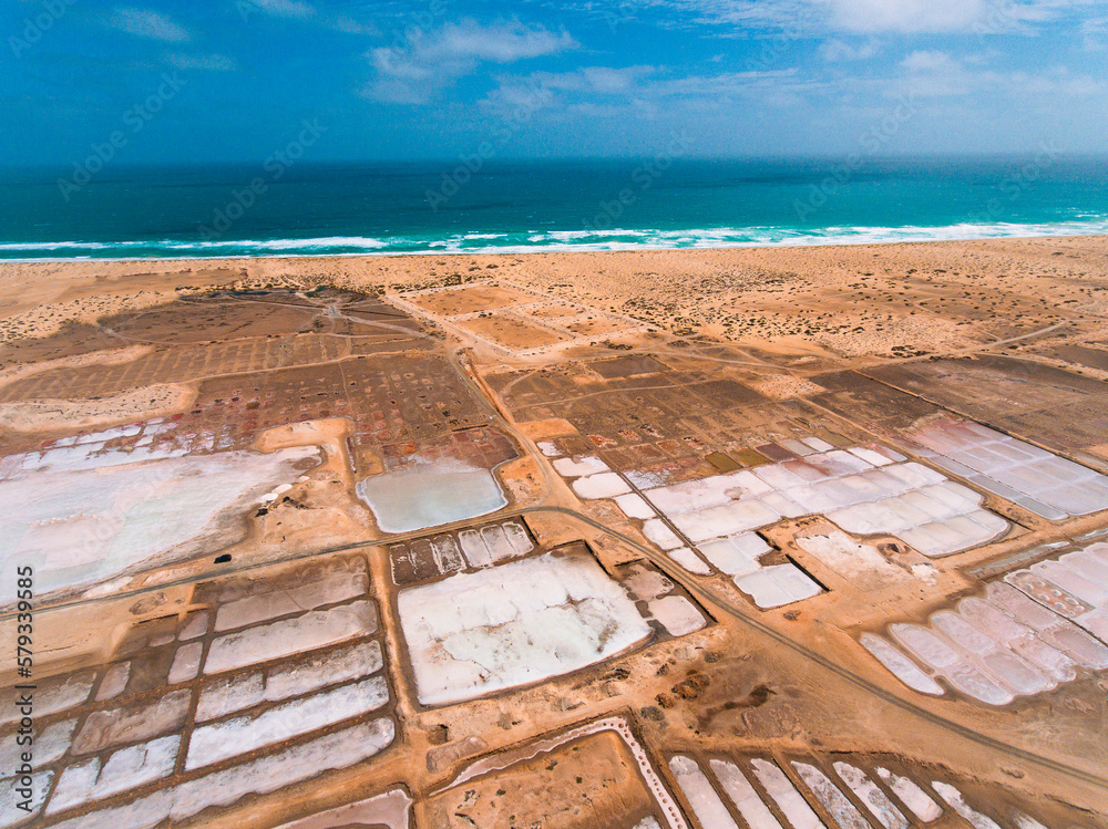 Aerial photos of Salines in Santa Maria, Sal Island in Cabo Verde ...