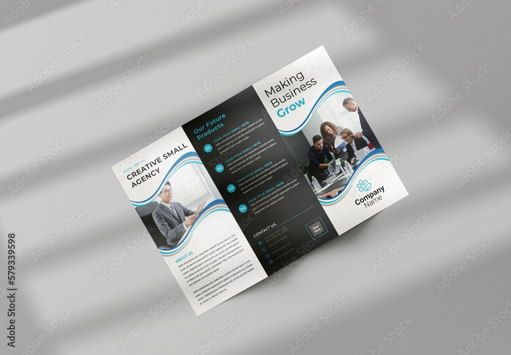 Trifold Brochure Design Layout Stock Template | Adobe Stock