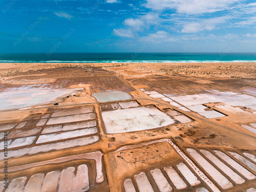 Aerial photos of Salines in Santa Maria, Sal Island in Cabo Verde ...