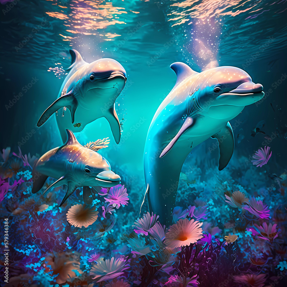 Underwater Dolphin Wallpaper