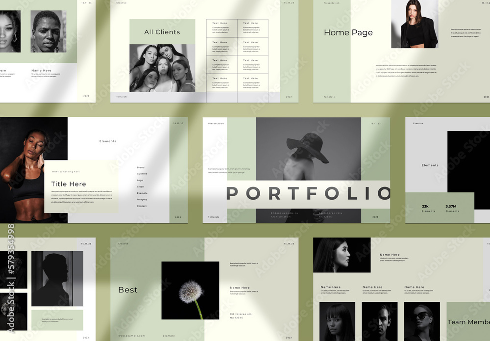 Portfolio Presentation Template Stock Template | Adobe Stock