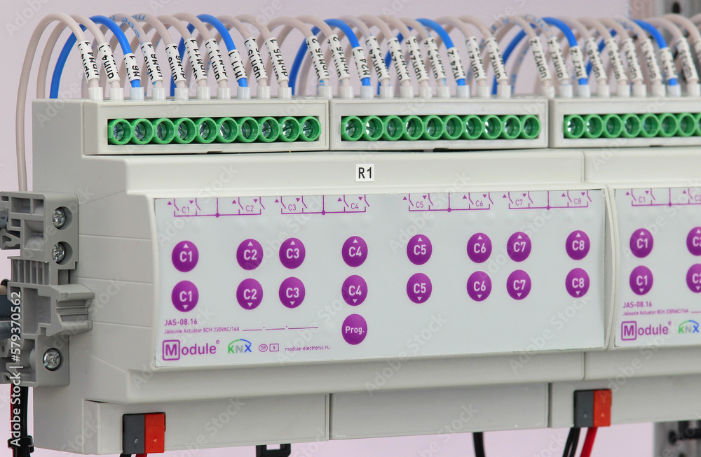 KNX curtain and blinds actuator Module Electronic JAS-08.16 is designed ...