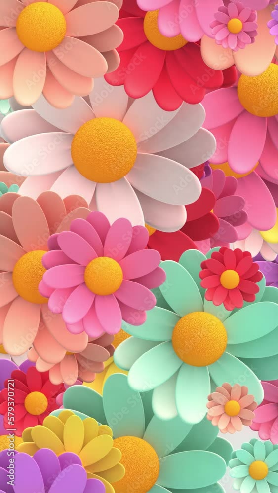 3d Animation - Looped animated background of randomly rotating colorful ...