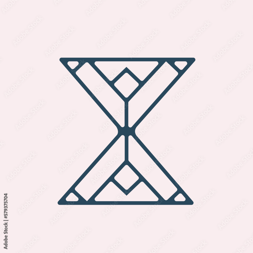 Geometric logo. Abstract triangles sign isolated on light fund ...