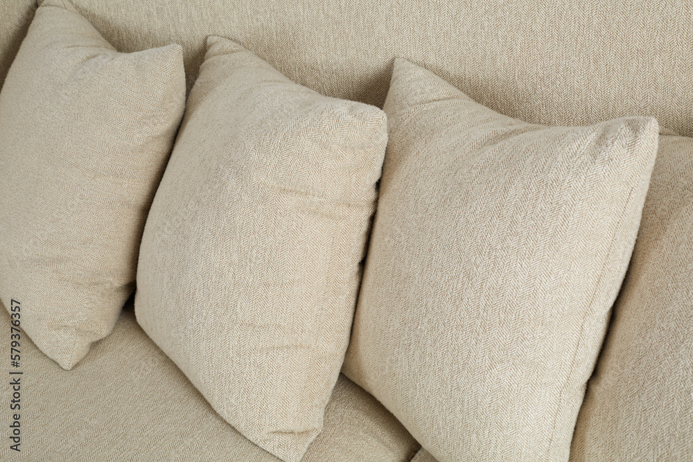 White textured Modern remake of a mid-century modern design sofa. Couch ...