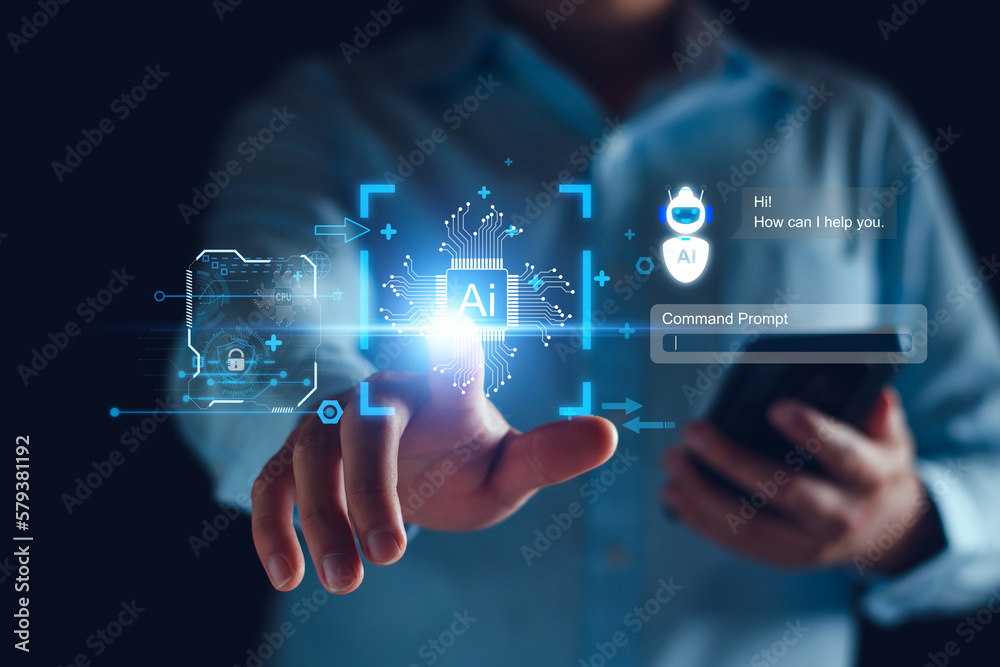 Foto de Ai for business concept. Artificial Intelligence, AI ...