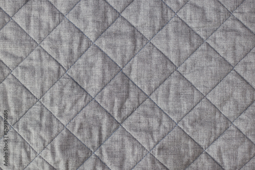 Textura de tela gris, textura edredón, con rombos Stock Photo | Adobe Stock