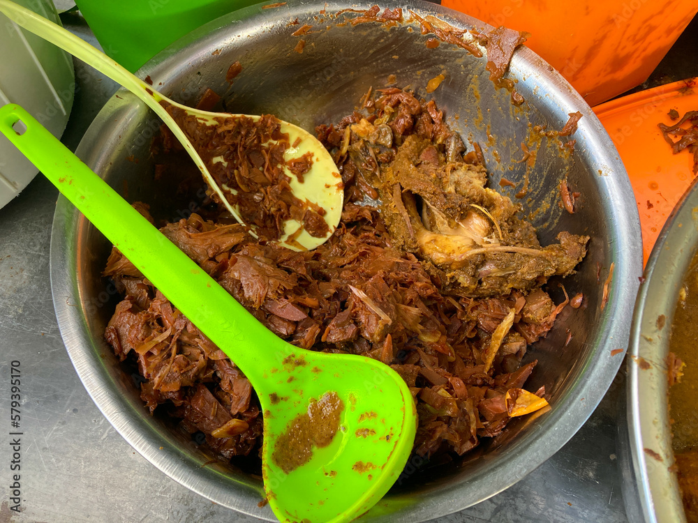 Gudeg Jogja, traditional food from Yogyakarta, Indonesia. It's contain ...