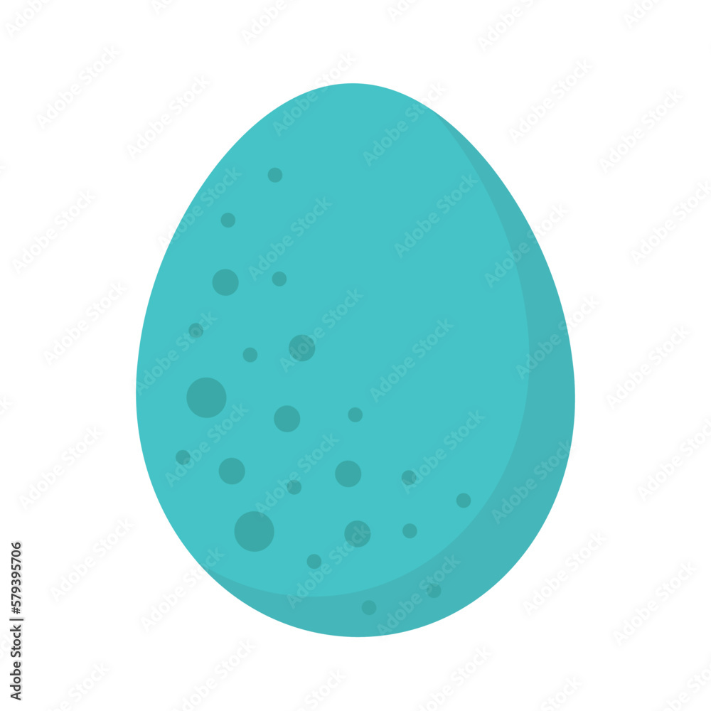 robin egg flat vector illustration clipart isolated on white background ...